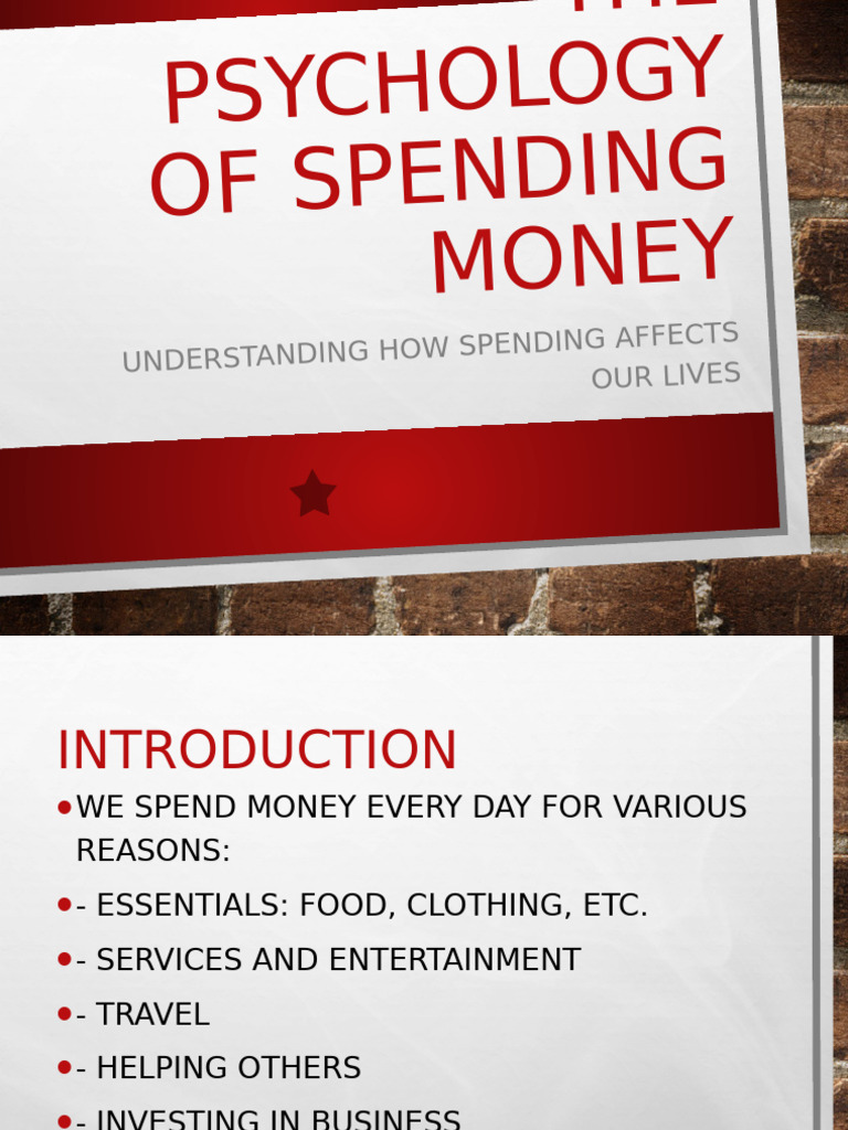 Psychology of Spending Money Updated | PDF | Social Psychology ...