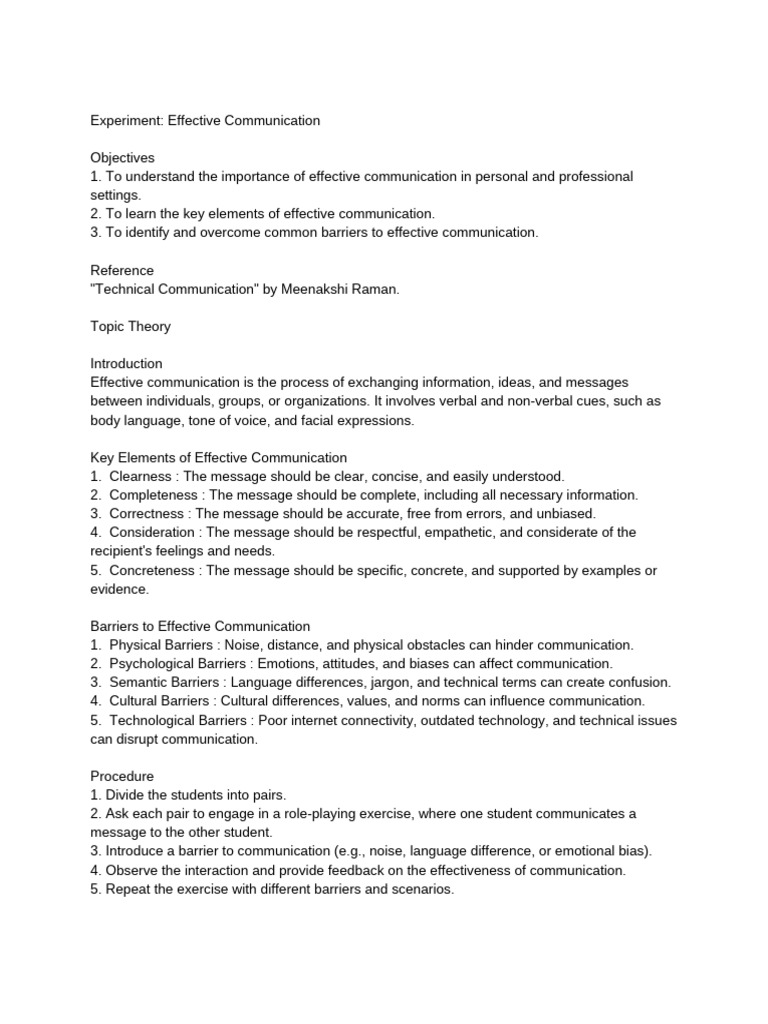 Effective Communication | PDF