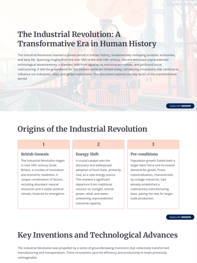 Industrial Revolution: Key Impacts & Legacy | PDF | Industrial ...
