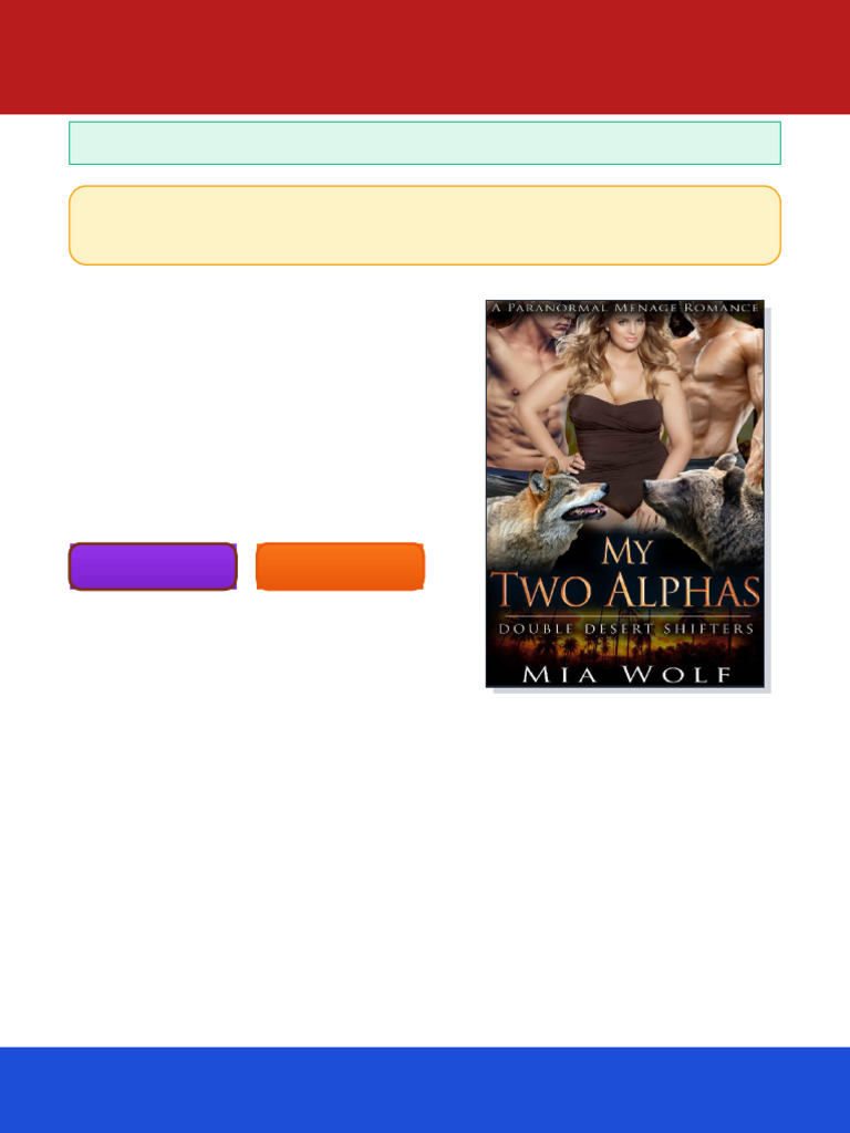 My Two Alphas Double Desert Shifters 1 1st Edition Mia Wolf ebook ...