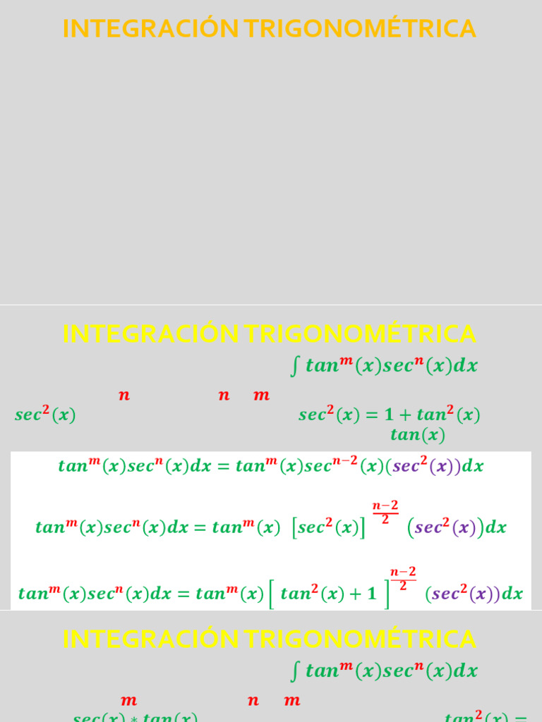 Cálculo Integral. Métodos de Integración - Trigonométrica (Secante y ...