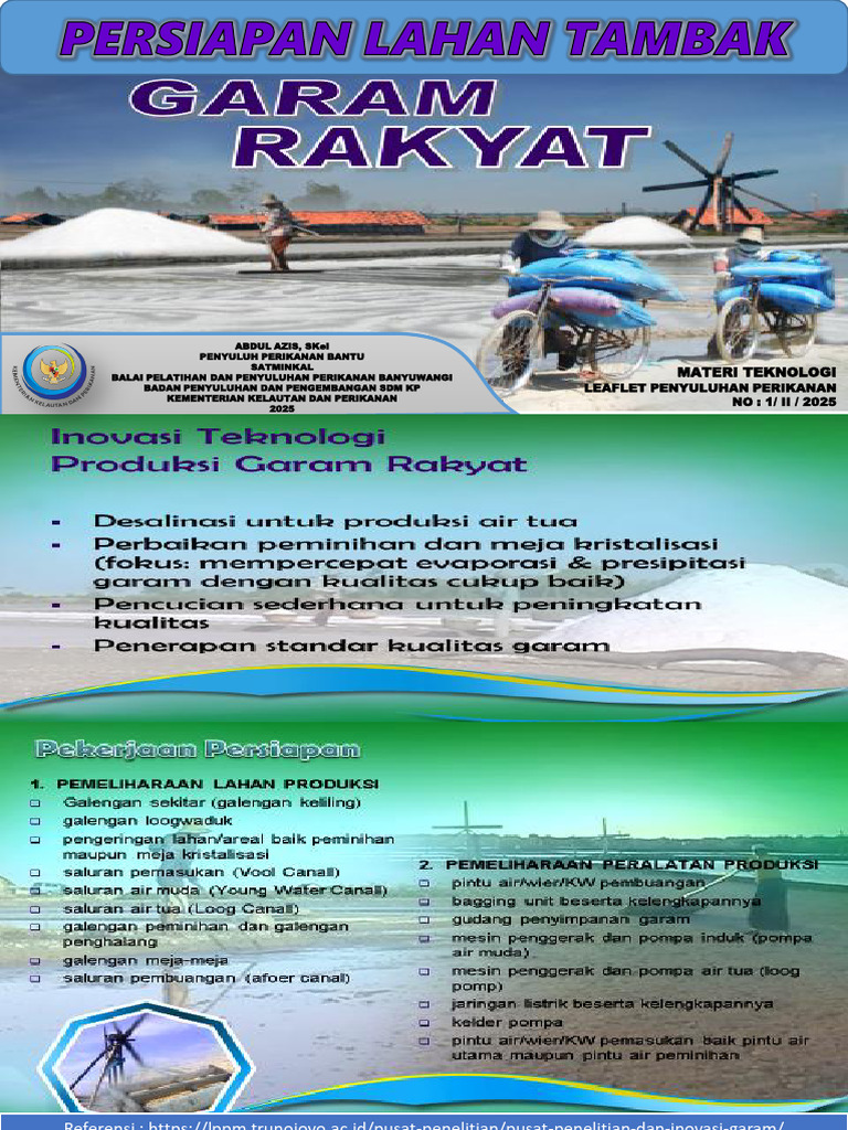Materi Persiapan Tambak Garam | PDF