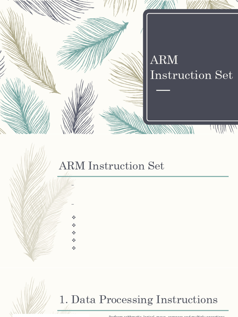 ARM Instruction Set Overview | PDF | Office Equipment | Integrated Circuit