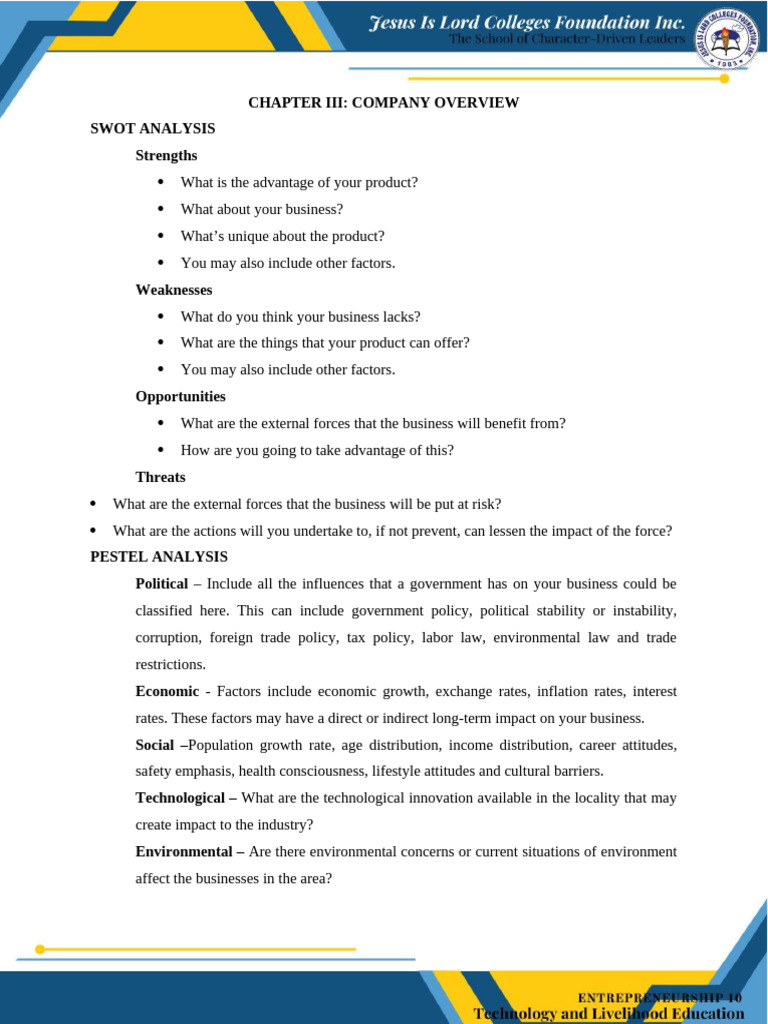 Business Plan Chapter 3-4 | PDF | Restaurants | Fast Food