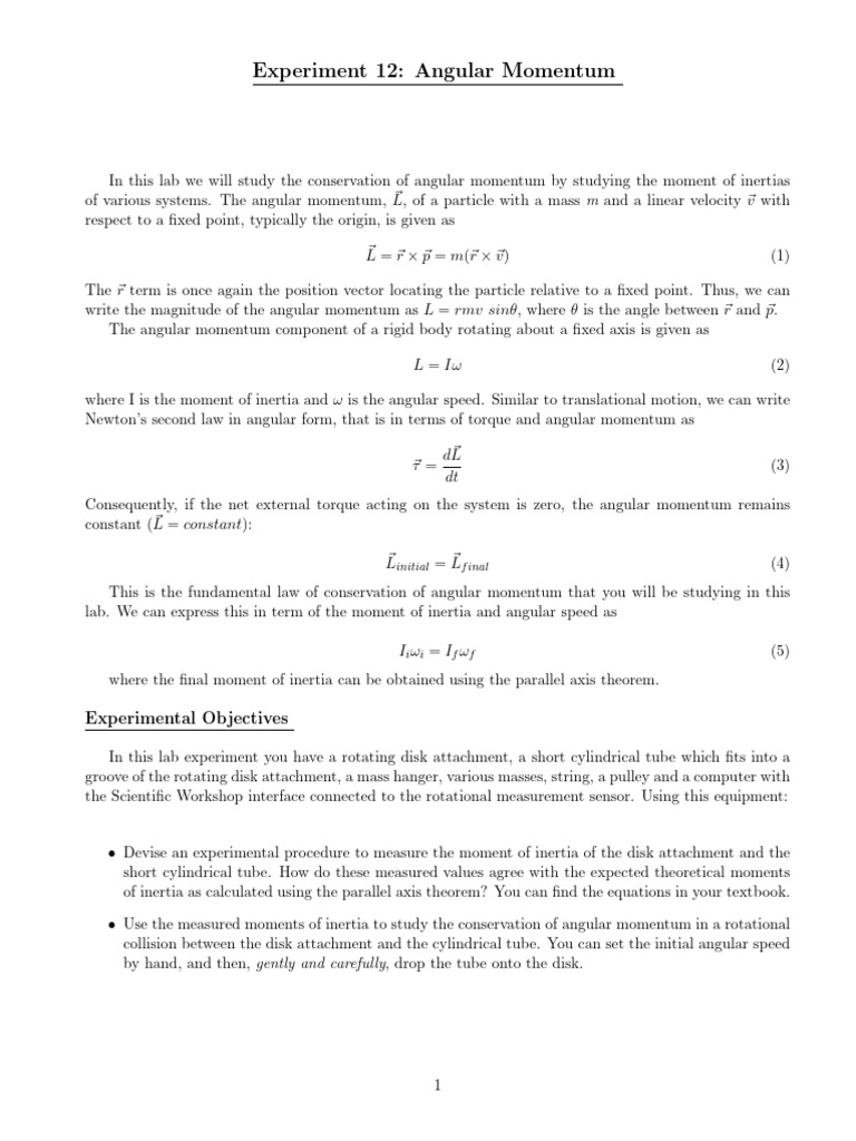 14 Experimento Torque(Par de fuerzas) | PDF | Rotation Around A Fixed ...