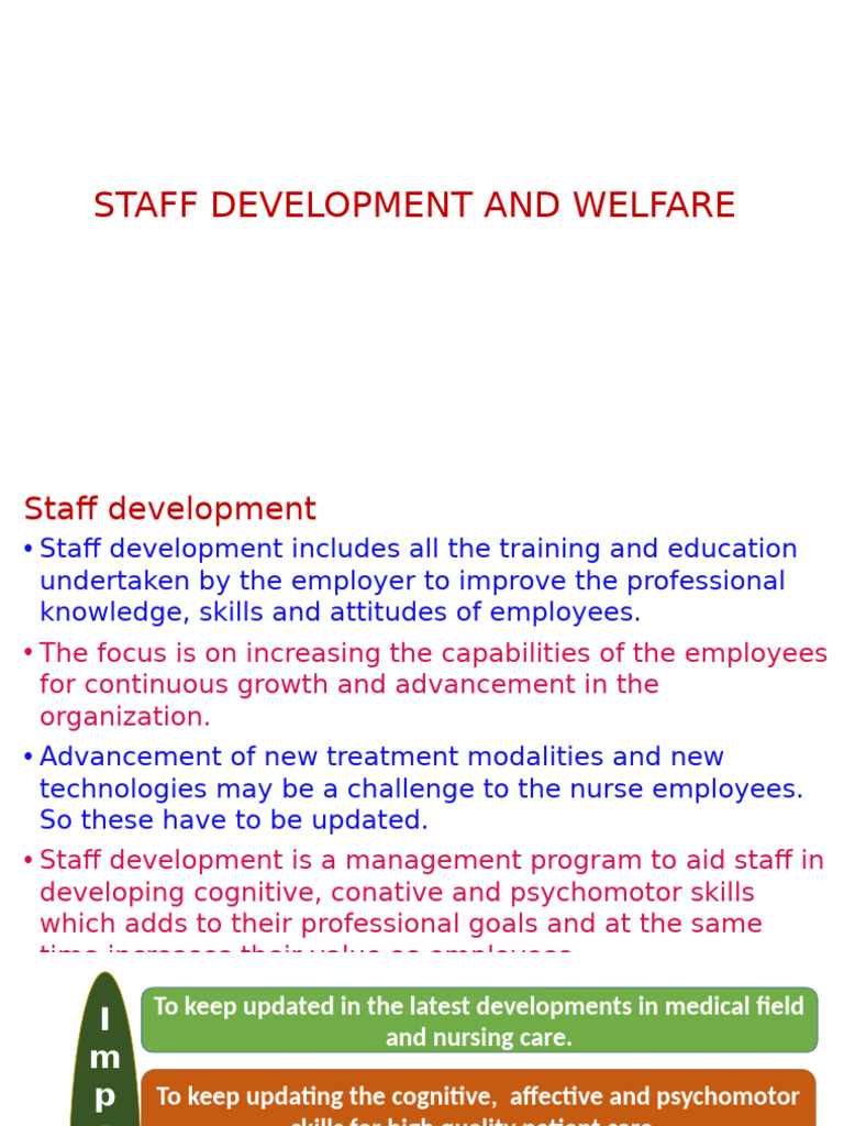 Staff Development and Welfare | PDF | Performance Appraisal