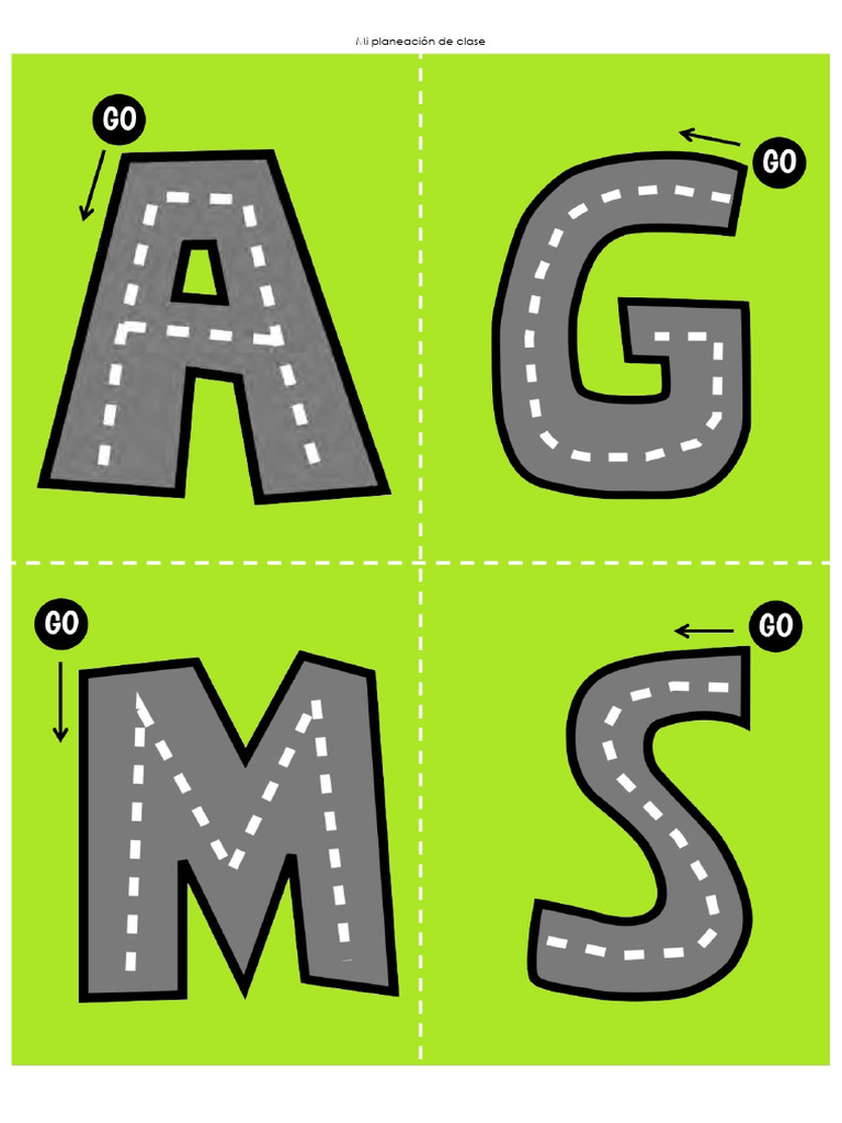 Abecedario Genial Para Trabajar La Motricidad | PDF