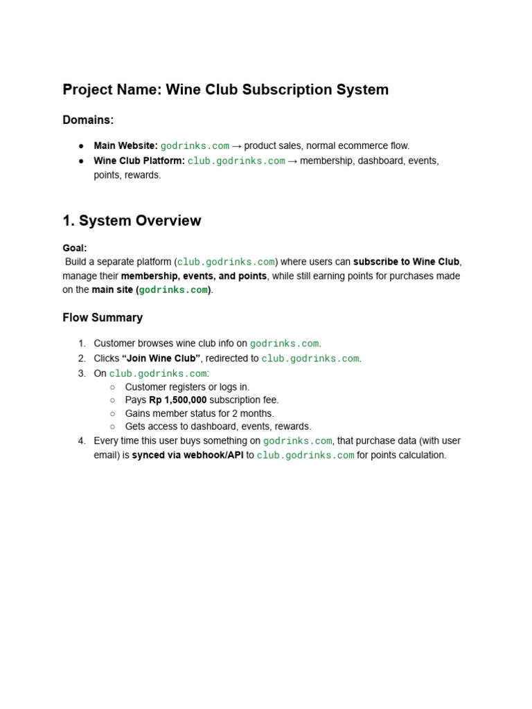 Wine Club Subscription System | PDF | Subscription Business Model ...