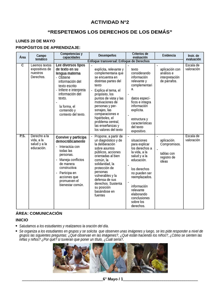 Leemos textos expositivos de nuestros Derechos. | PDF | Libertad | Los ...