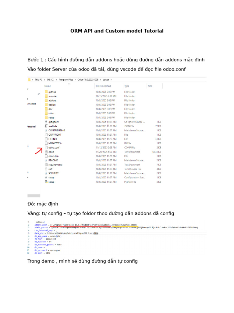 Orm Api And Custom Model Tutorial Pdf