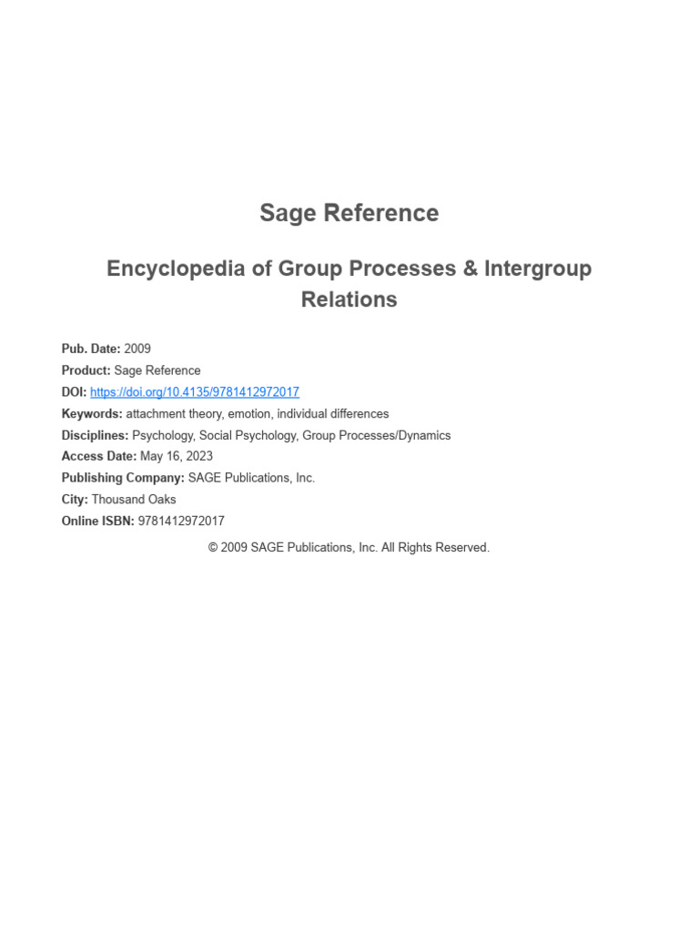 6104 Sage Reference Group Processes and Inergotup Relations | PDF ...