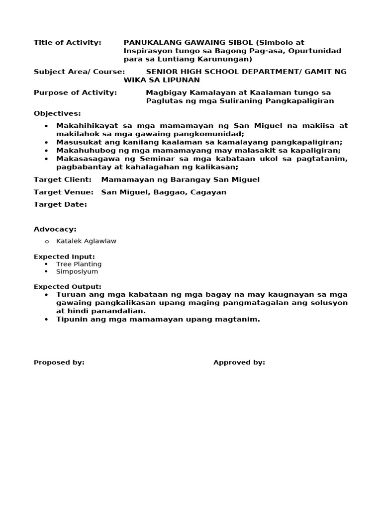 SLP (Filipino SHS, JHS) | PDF