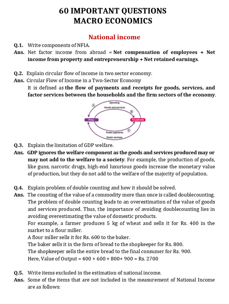 Key Macro Economics Questions Explained | PDF | Government Budget ...