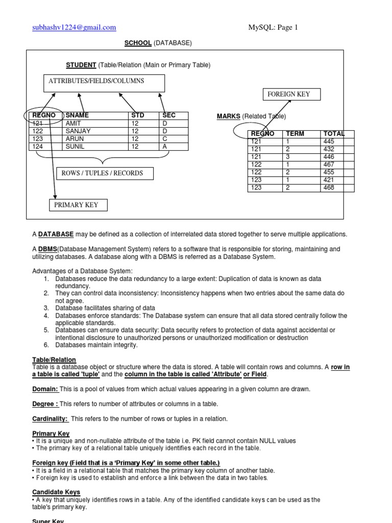 12 Mysql Qs Notes | Relational Database | Software Design