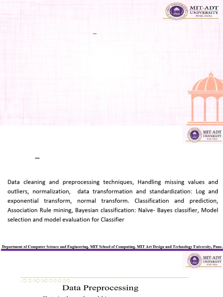 Unit II - Data Preprocessing and Classification | PDF | Regression ...