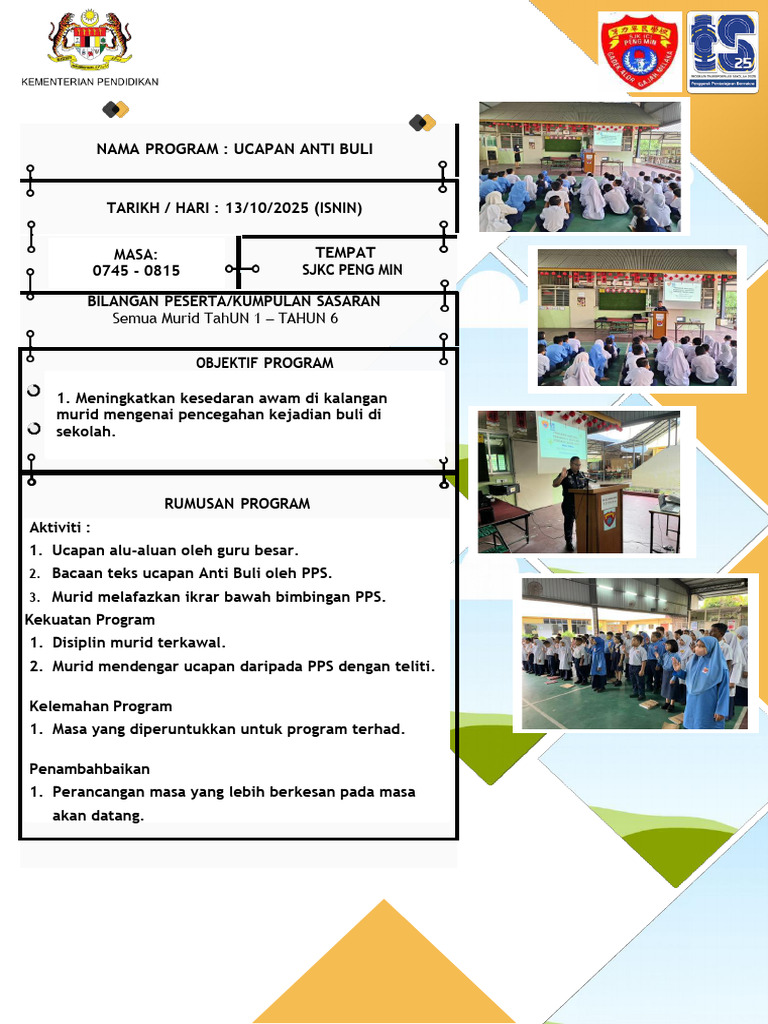 Ucapan Anti Buli | PDF