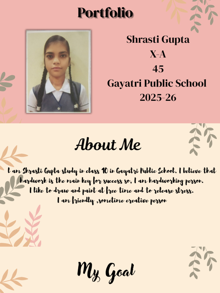 Shrasti Gupta's Class 10 Portfolio | PDF
