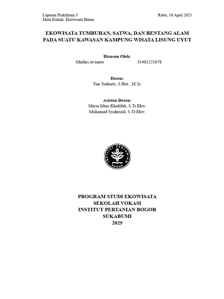 Laporan 3 Ghifari Avianto J1402221078 Q1 | PDF