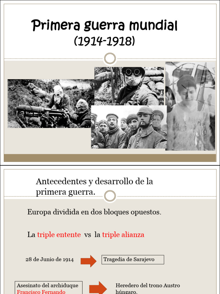 Historia Universal U5 Primera Guerra Mundial | PDF | Primera Guerra ...