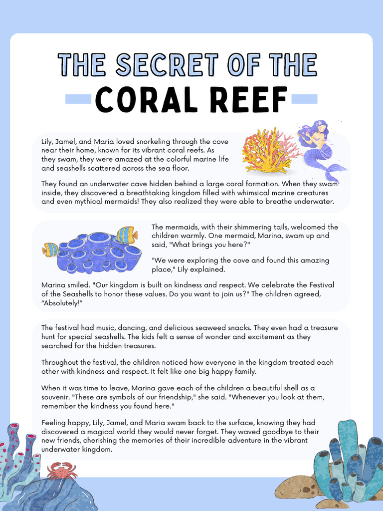 Mermaid and Marine Life Reading Comprehension Workbook for Speech ...