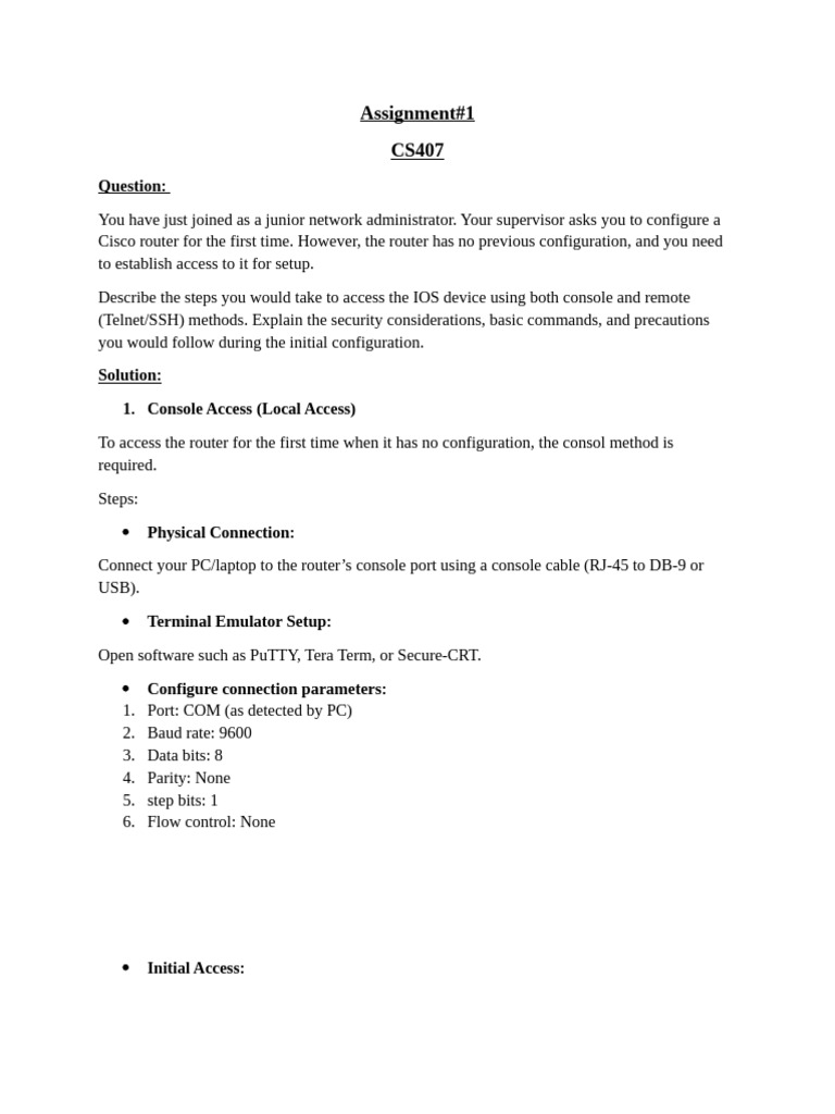 cs407 Assignmnet | PDF | Secure Shell | Computer Terminal