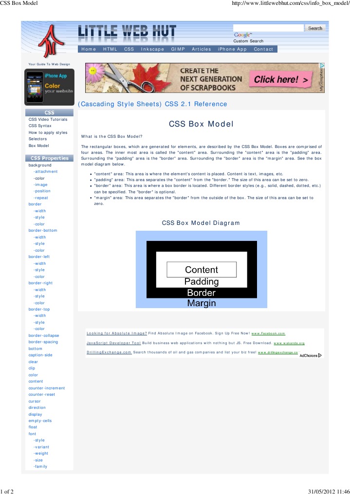 CSS Box Model | PDF | Cascading Style Sheets | Web Development