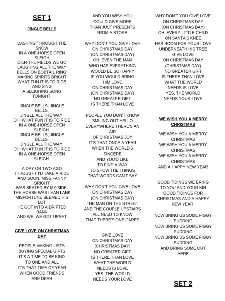 Carol Line Up 2019 | PDF | December Observances | Christmas Music