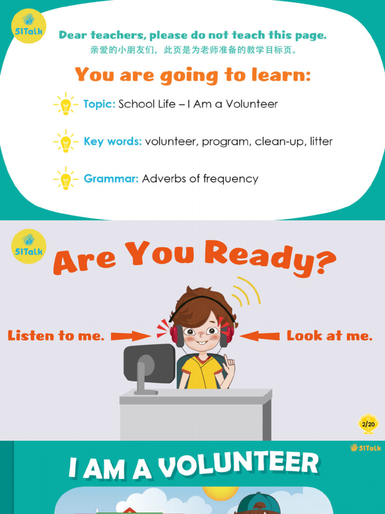 LEVEL 6 Unit 1 Lesson 5 I Am a Volunteer | PDF