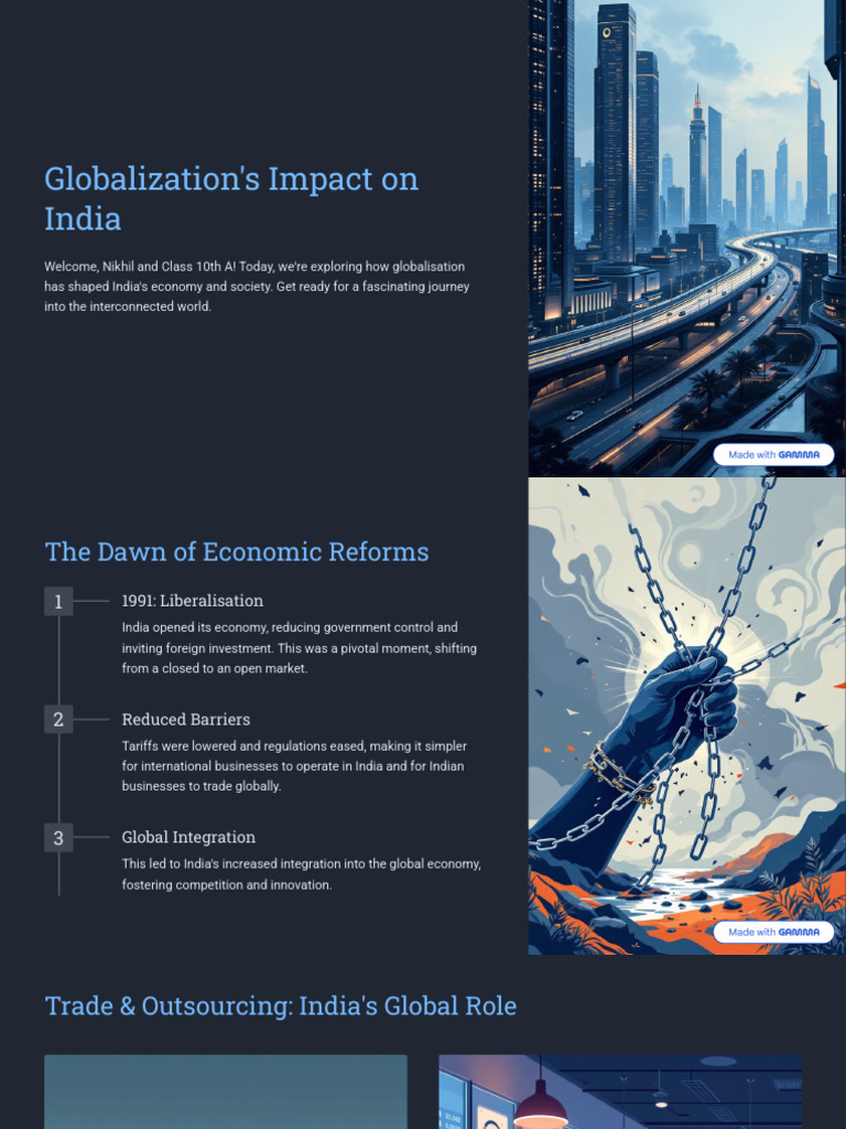 Globalizations Impact On India | PDF | Globalization | Outsourcing