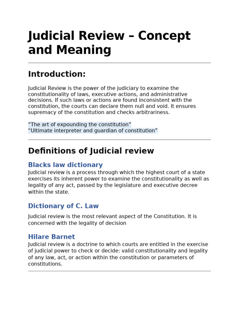 Judicial Review | PDF | Judicial Review | Constitutional Law