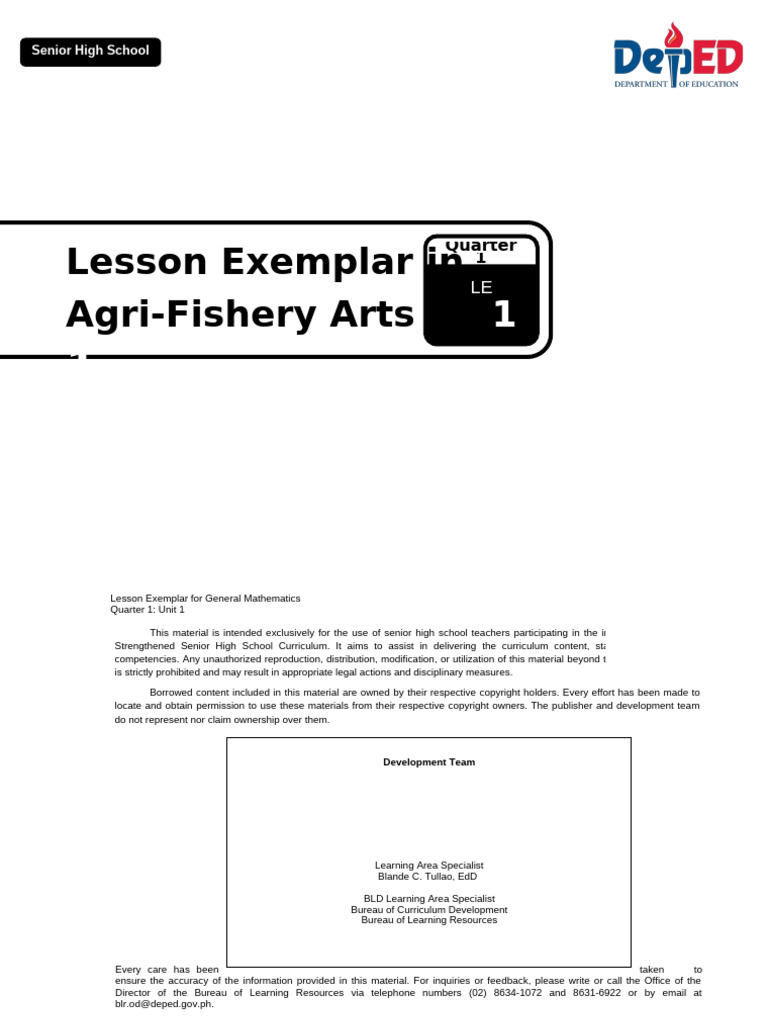 Agricultural Crops Production Lesson Plan | PDF | Agriculture | Learning