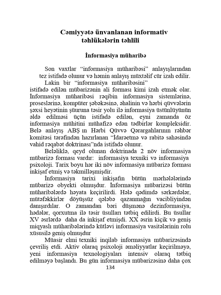 Movzu 4 - İnformativ Təhlil - 20.12.18 | PDF