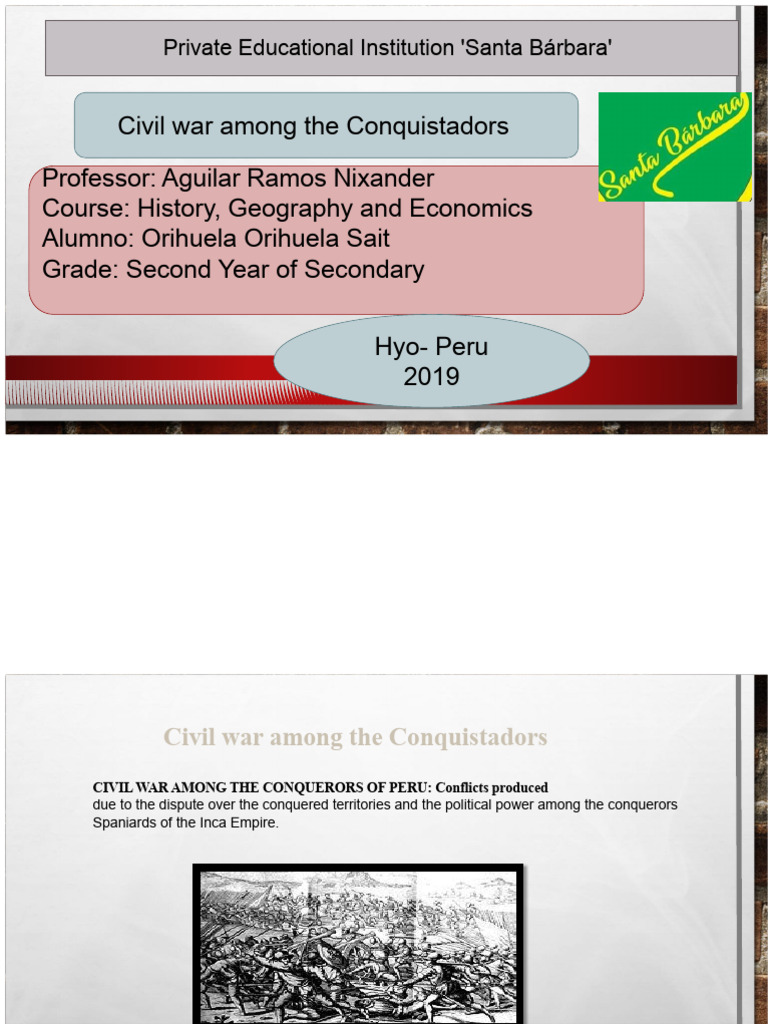 Civil Wars Among Peru's Conquistadors | PDF | Francisco Pizarro ...