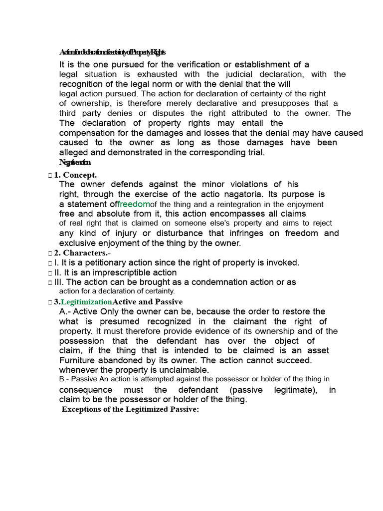 Action Declaration of Certainty of Property.docx | PDF | Res Judicata ...