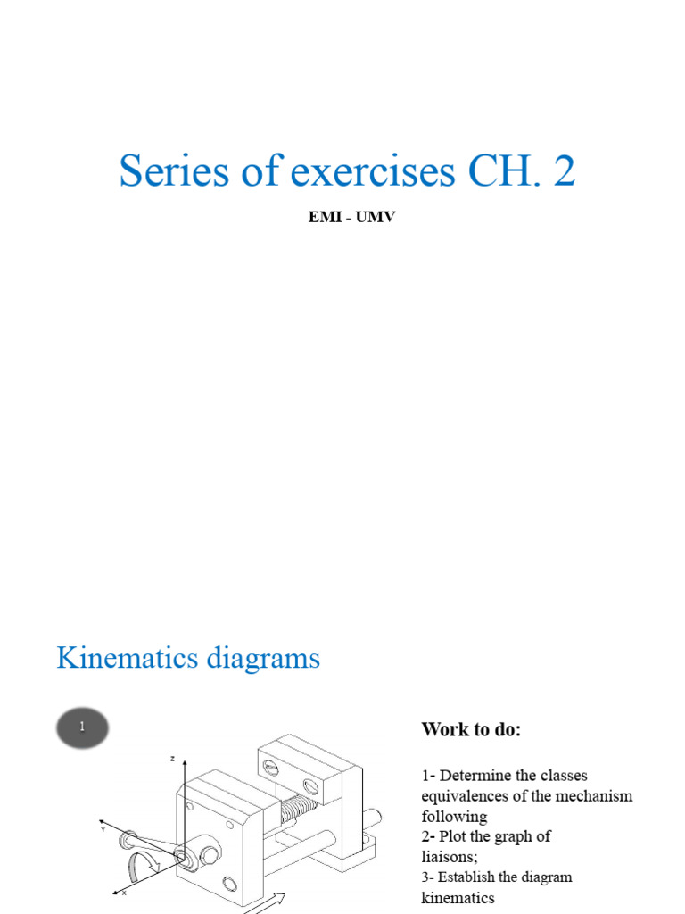 Kinematic diagram exercises | PDF