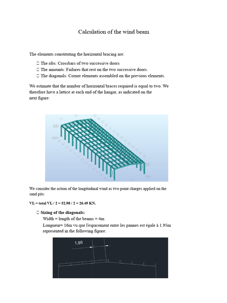 Calculation of the Beam in the Wind | PDF | Beam (Structure) | Truss