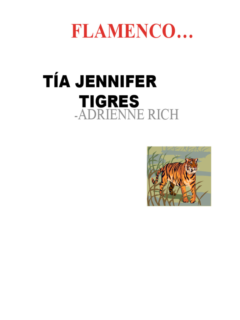 TIGRES DE LA TÍA JENNIFER | PDF