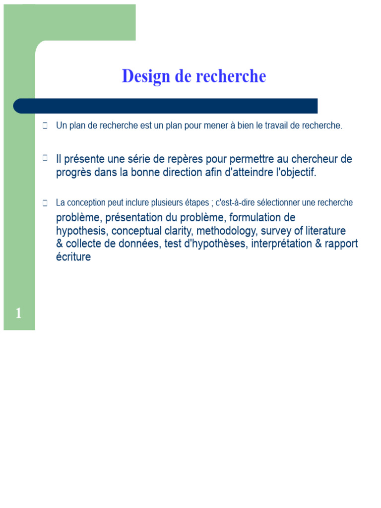 Guide complet sur le design de recherche | PDF | Expérience | Expérience