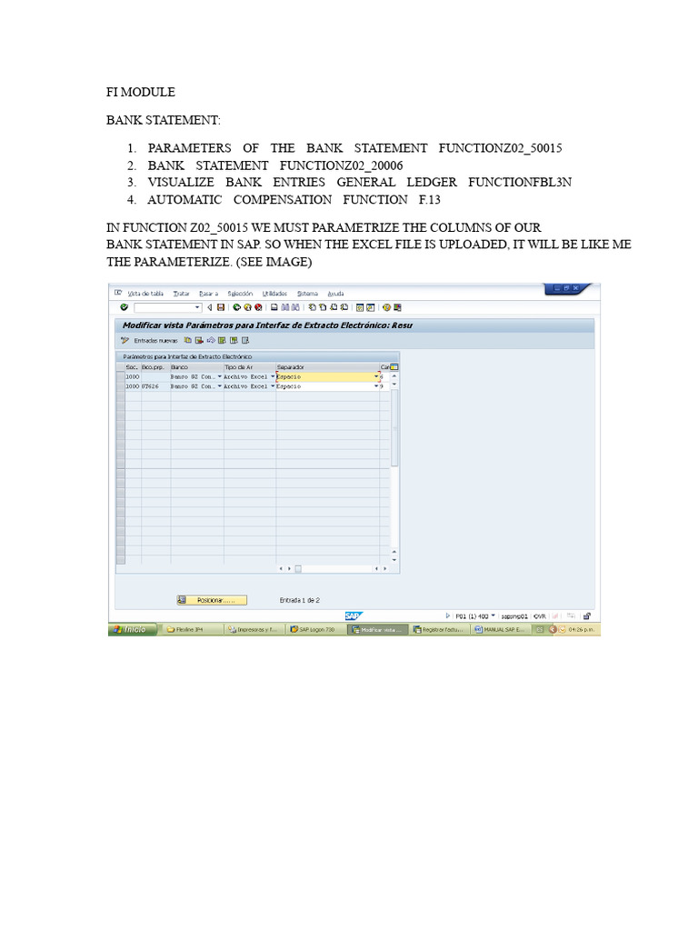 SAP Bank Statement Management Guide | PDF