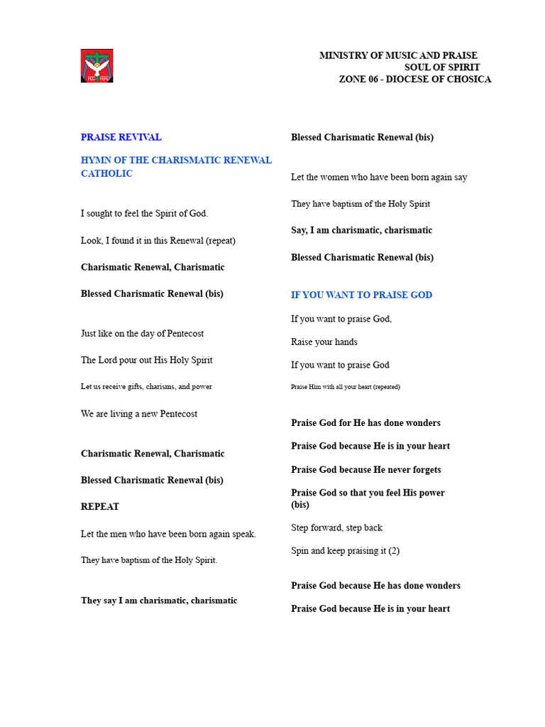 Charismatic Renewal Music Ministry Guide | PDF | Charismatic Movement ...