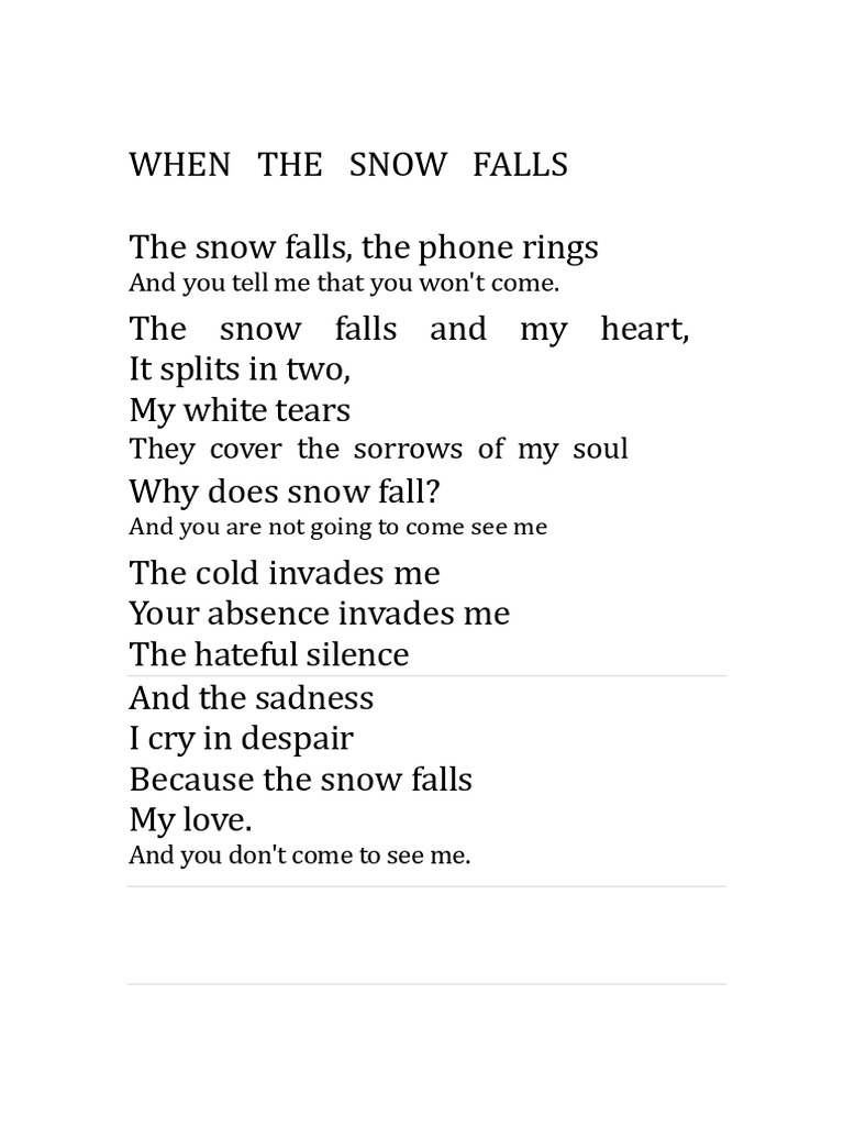 When The Snow Falls | PDF