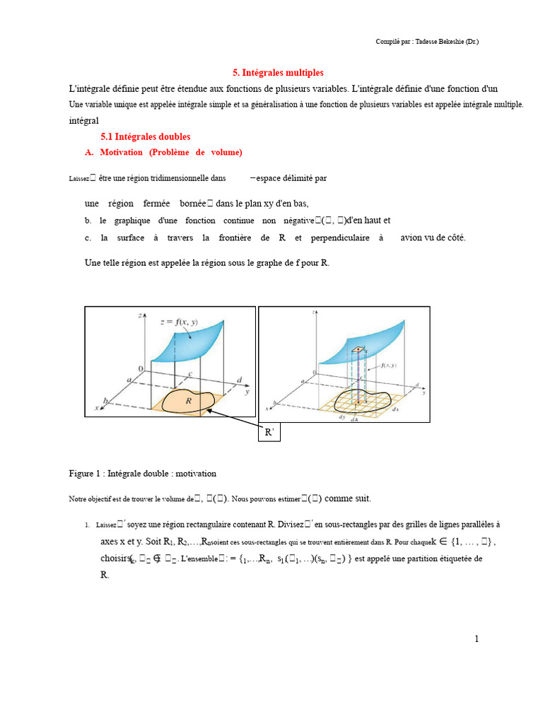 Mathématiques appliquées II - Intégrales multiples | PDF | Intégral ...