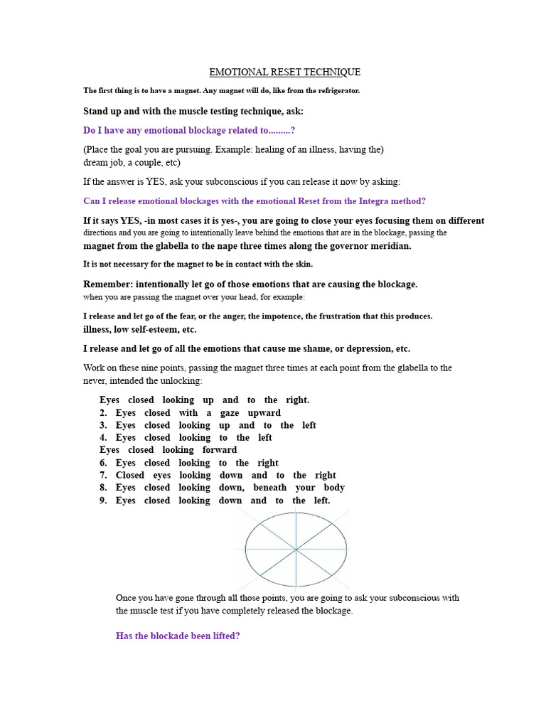 Emotional Reset Technique Guide | PDF | Behavioural Sciences ...