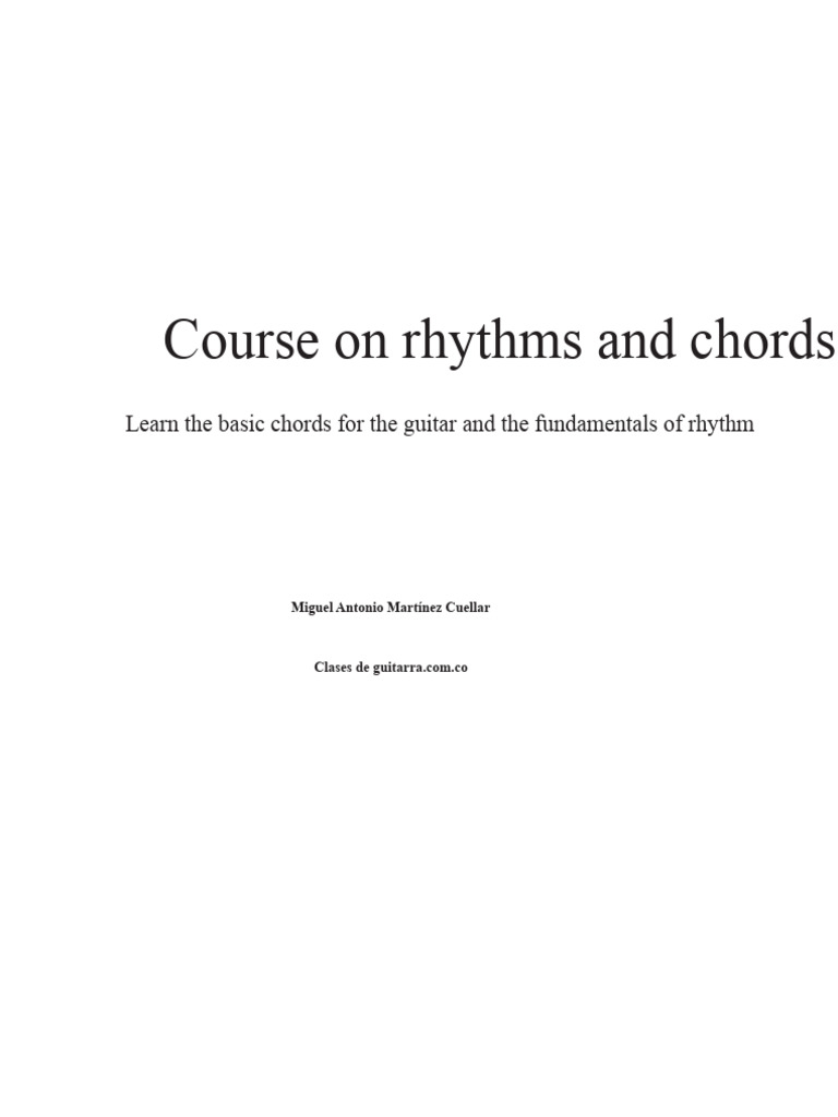 Guitar Rhythms and Chords Course | PDF | Chord (Music) | Harmony