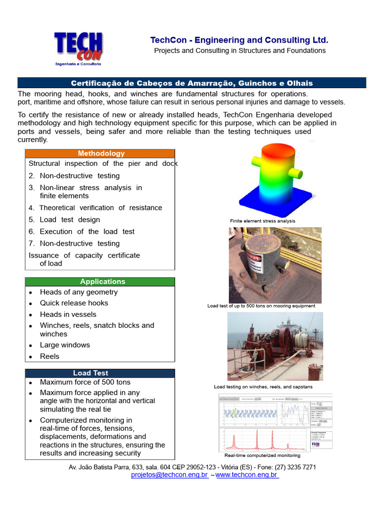 Load Test On Port Mooring Bollards | PDF
