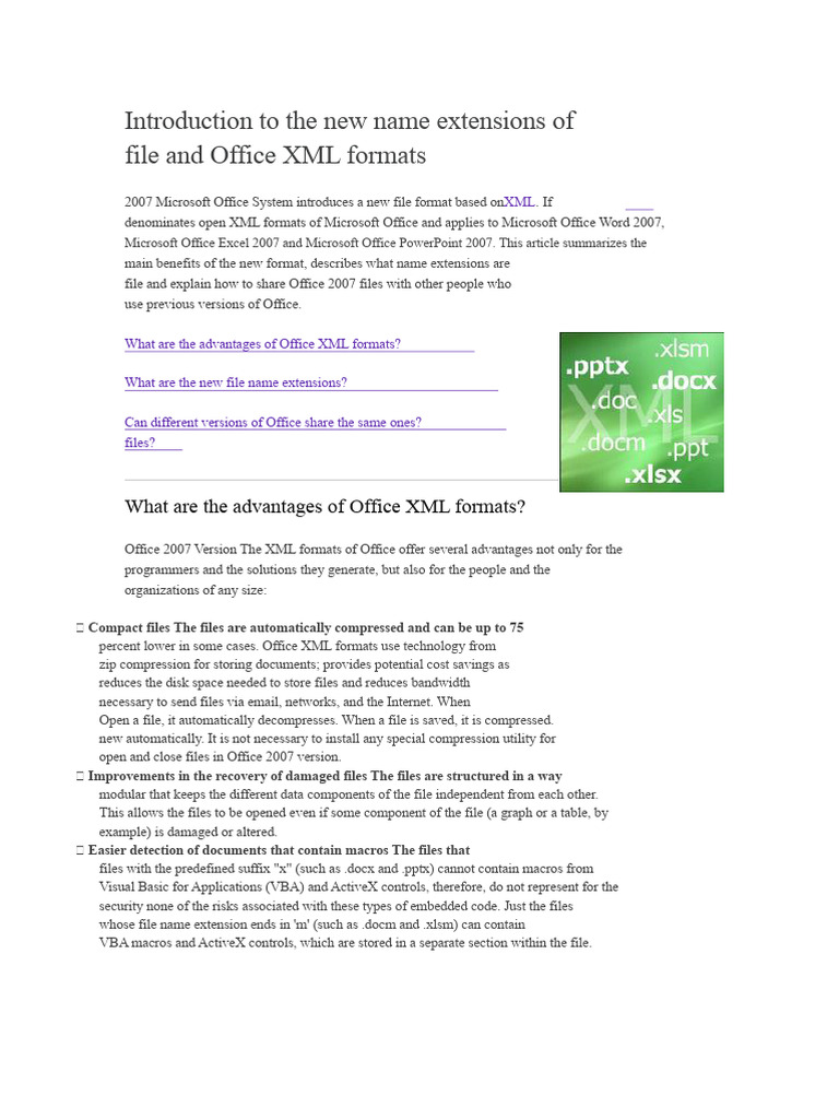 Types of Word Document Extensions | PDF | Microsoft Word | Computer File