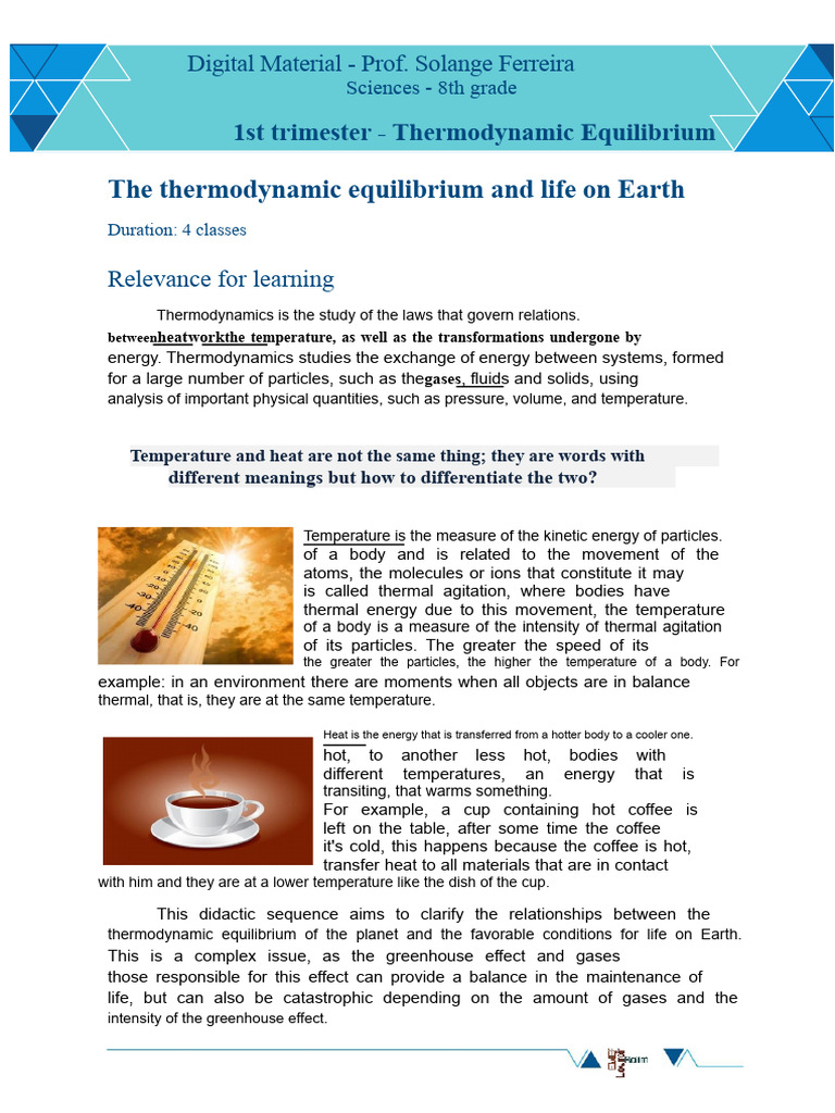 Thermodynamic Equilibrium in Earth Science | PDF | Heat | Temperature