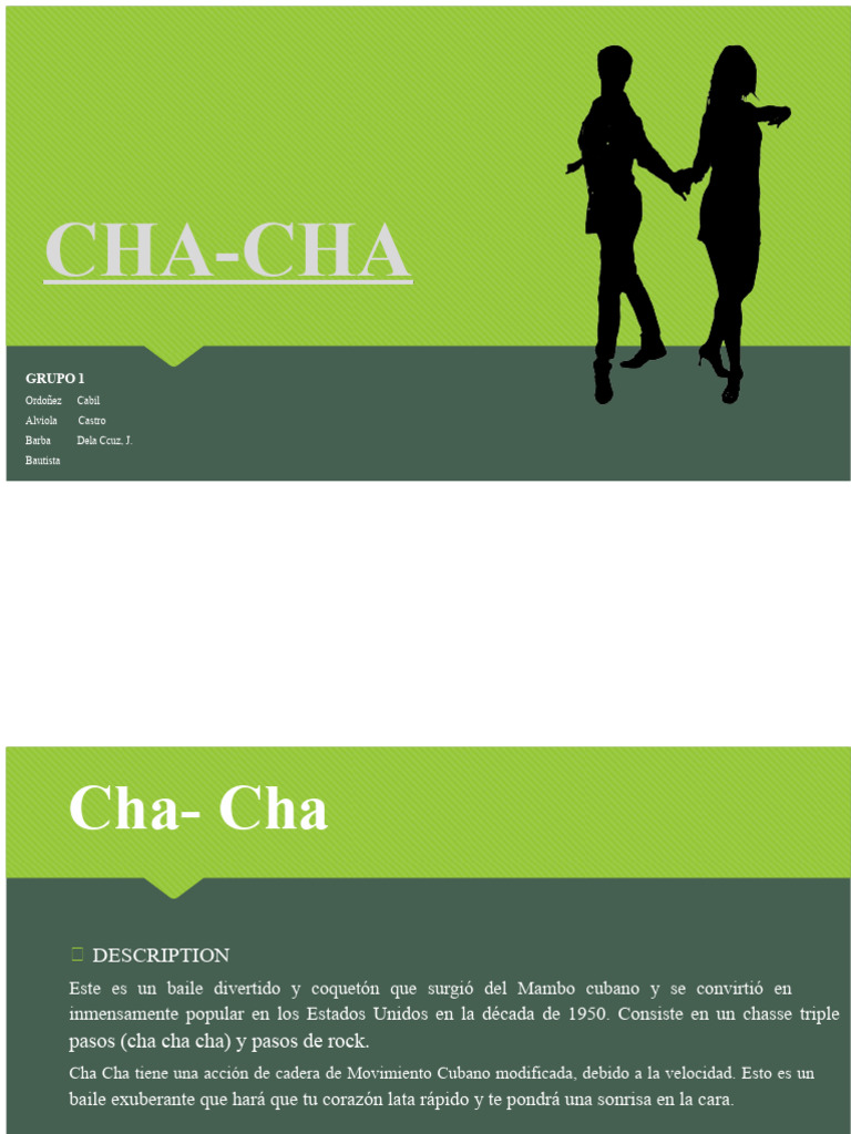 Historia y pasos del Cha-Cha | PDF | Bailes | Las artes escénicas