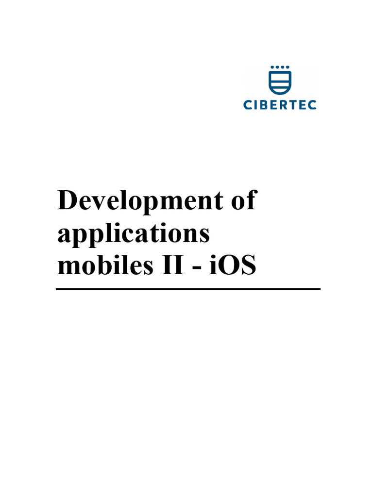 Manual 2019 06 Development of Mobile Applications II (1922) | PDF | Ios ...