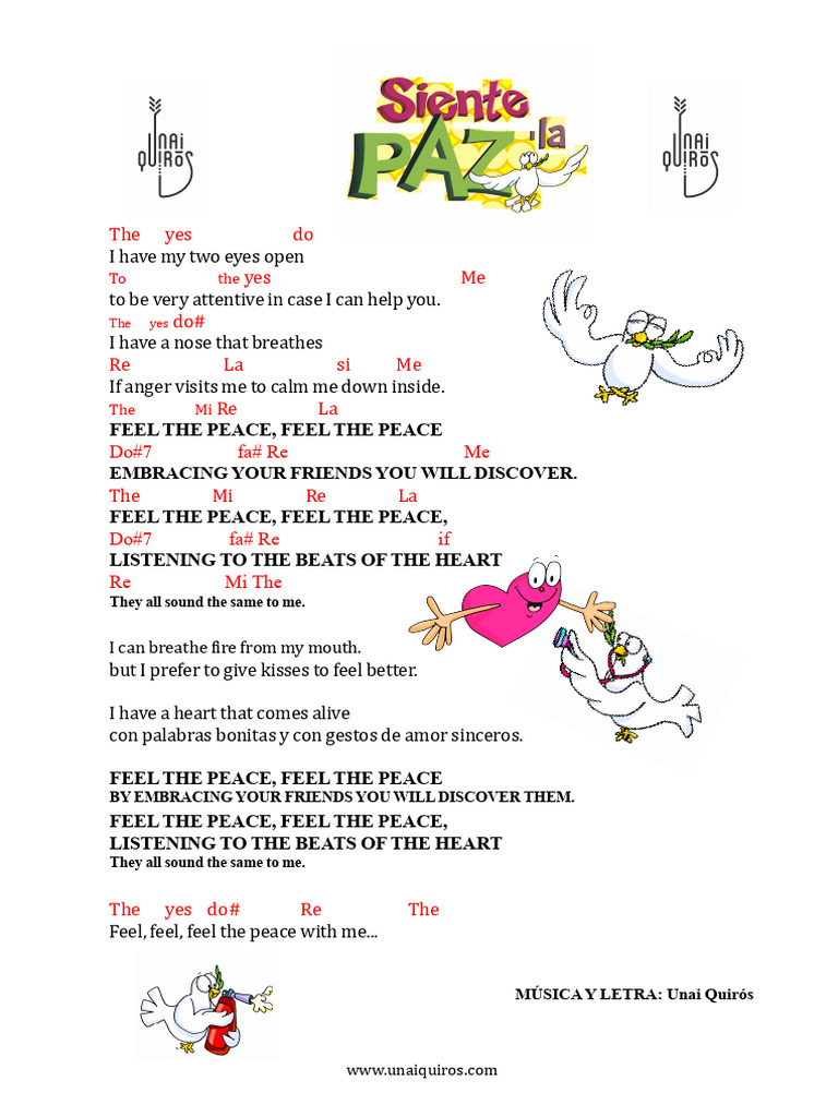 Song Feel The Peace - Lyrics | PDF
